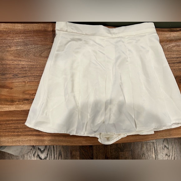 SHEIN | Skirts | Cream Colored Pleated Skirt | Poshmark